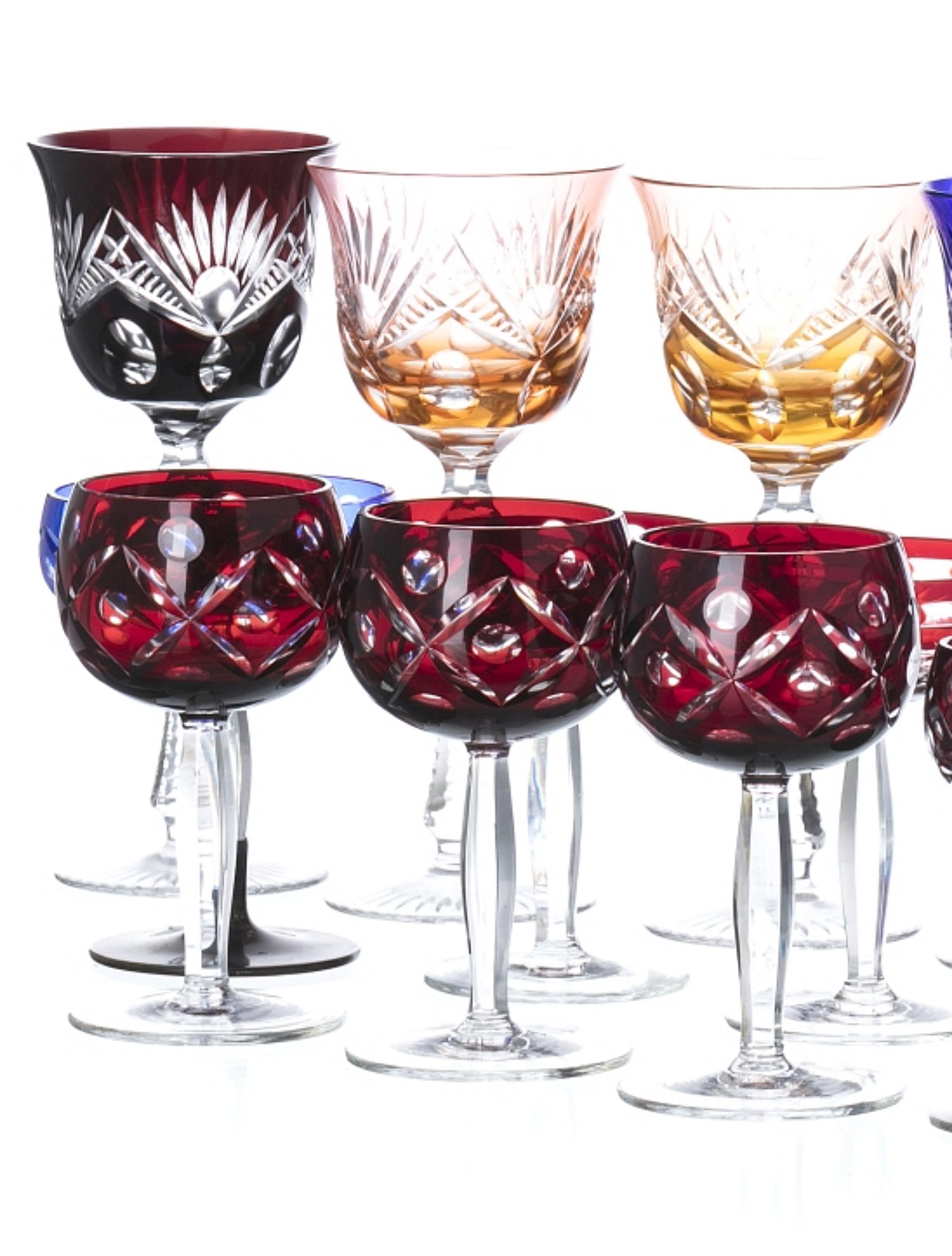 '42' Cups Service Part in Bohemian Crystal, from the Early 20th Century ...