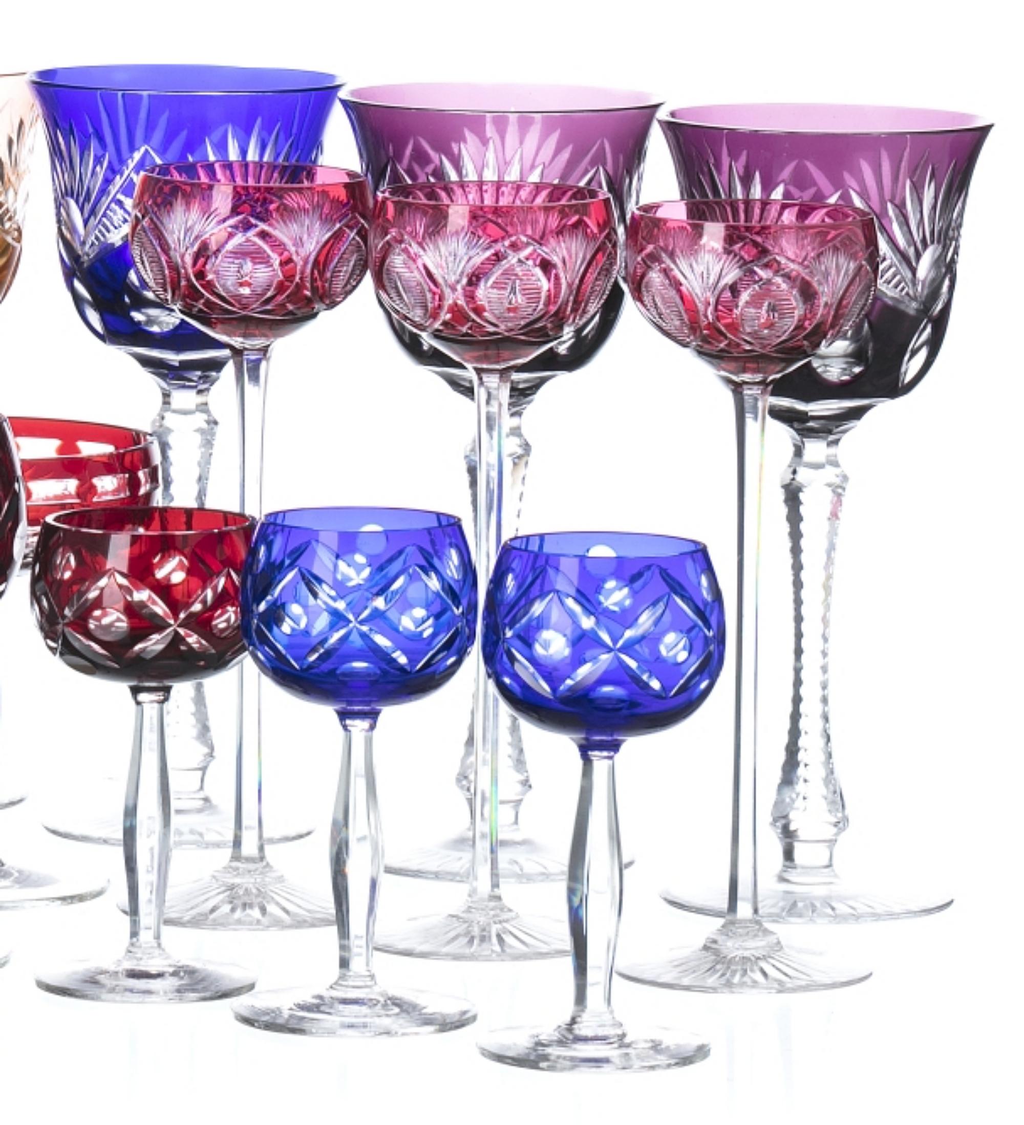 '42' Cups Service Part in Bohemian Crystal, from the Early 20th Century ...