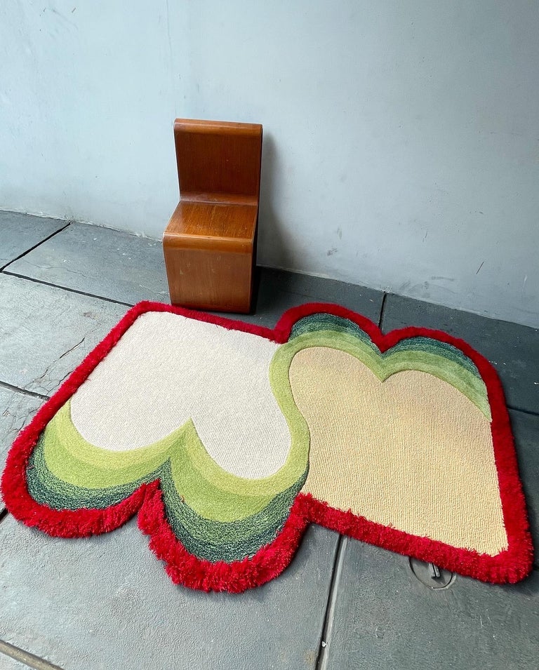 'Breakfast and Strawberry Jam' Irregular Shape Hand-Tufted Wool Rug by ...