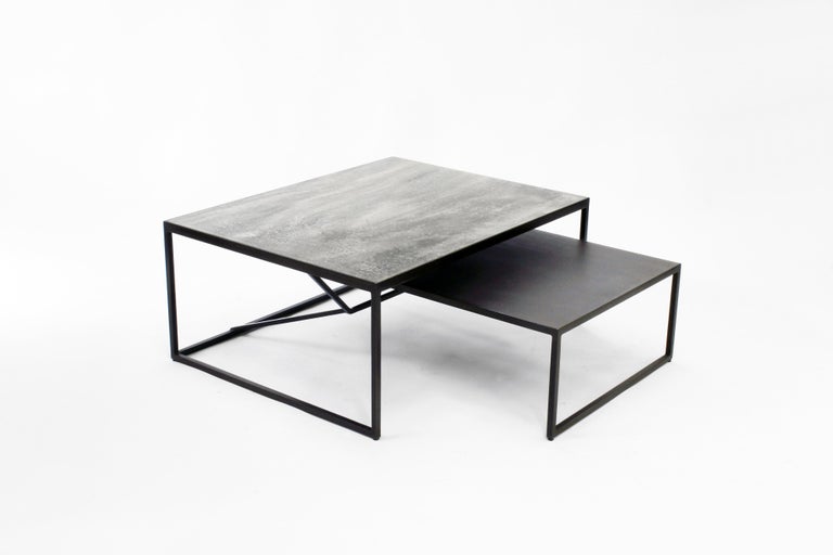 Floating Steel, Concrete Nesting Coffee Table, from Joshua Howe Design ...