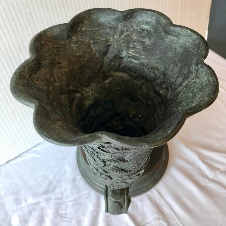" Grand Tour " Greco Roman Figural Bronze Cornucopia Form Vase For Sale ...