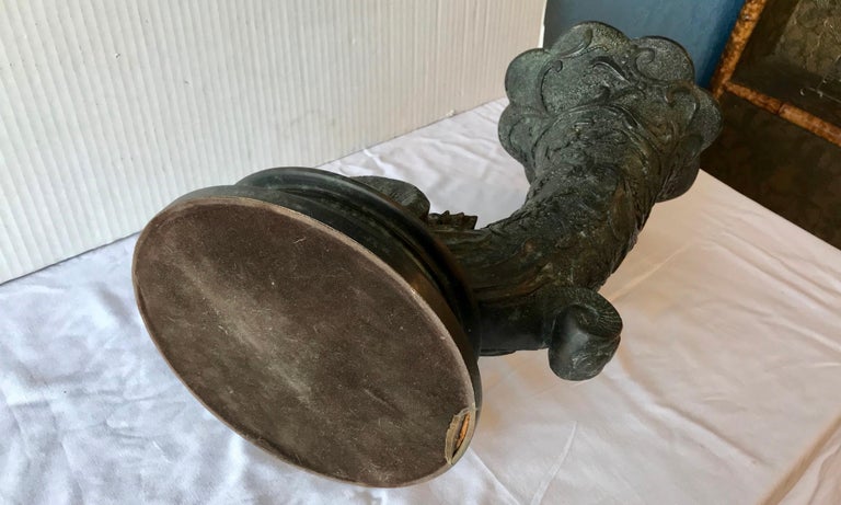 " Grand Tour " Greco Roman Figural Bronze Cornucopia Form Vase For Sale ...