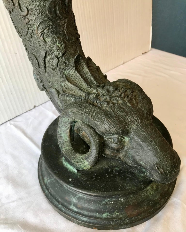 " Grand Tour " Greco Roman Figural Bronze Cornucopia Form Vase For Sale ...