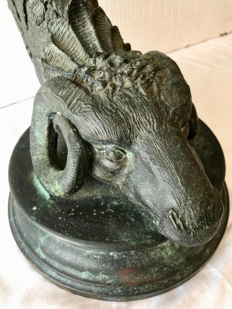 " Grand Tour " Greco Roman Figural Bronze Cornucopia Form Vase For Sale ...