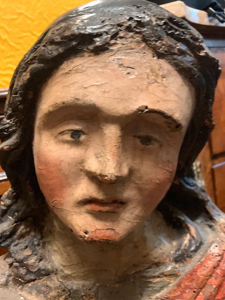 "La Pieta" Spanish Sculpture in Wood, 15th Century For Sale at 1stdibs