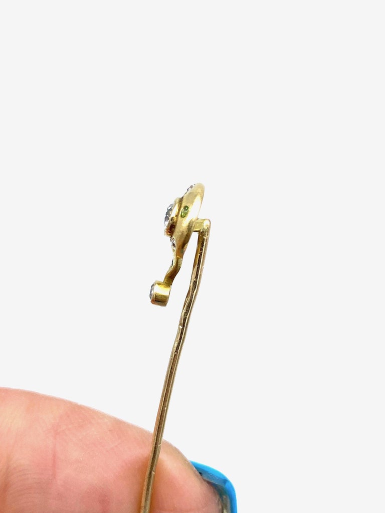 ? Symbol Mine Cut Diamond Pin, Circa 1800's 14 Karat Yellow Gold For ...