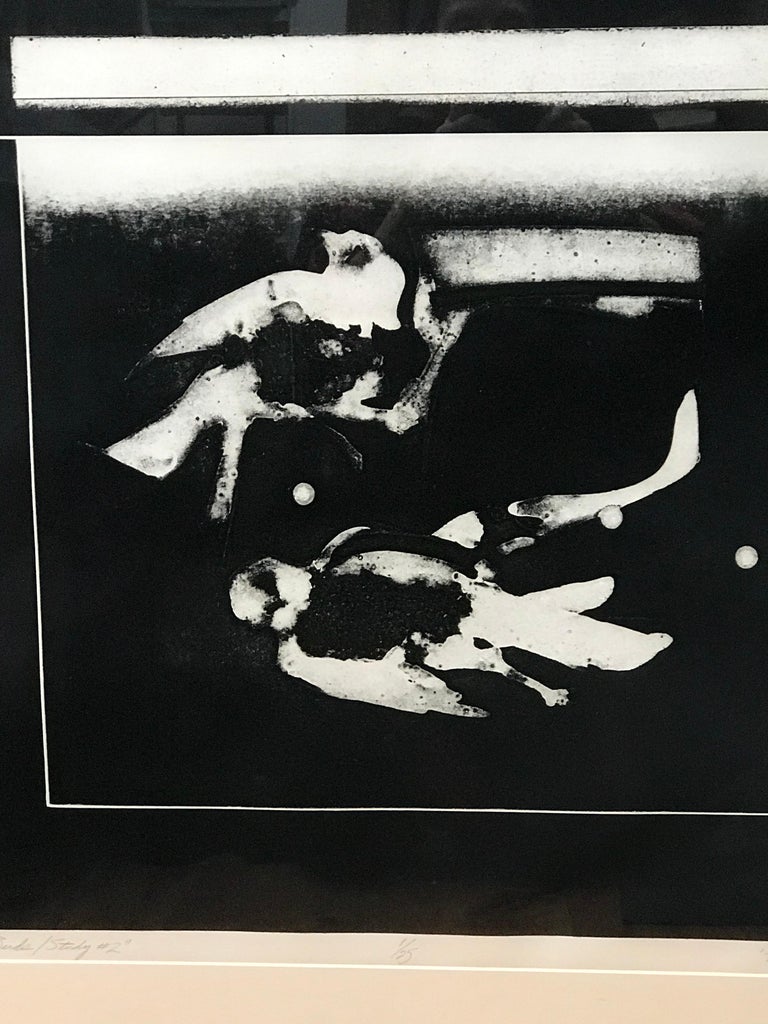 " Two Birds" Lithograph in Gold Frame by Robert Bey For Sale at 1stDibs