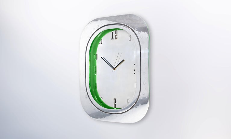 #006-Airbus A320 Window Clock, Polished Aluminium and Polished Face and ...