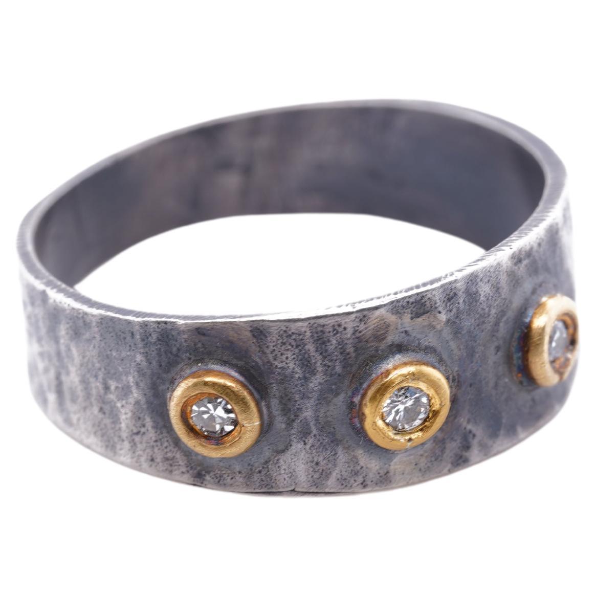 John Hardy Sterling Silver Circles Textured Flexible Ring For Sale at ...