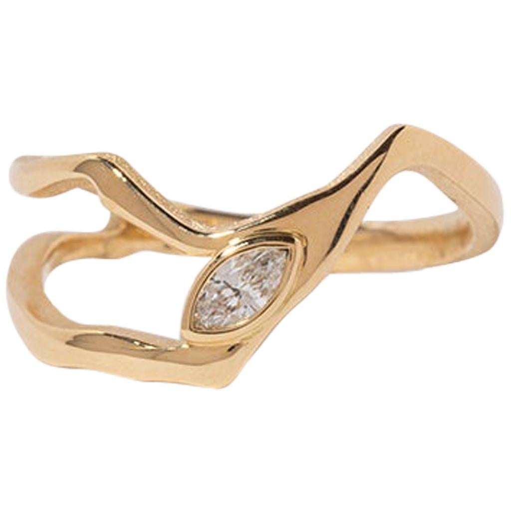 0.08 Carat Diamond Kintsugi Ring I For Sale at 1stDibs