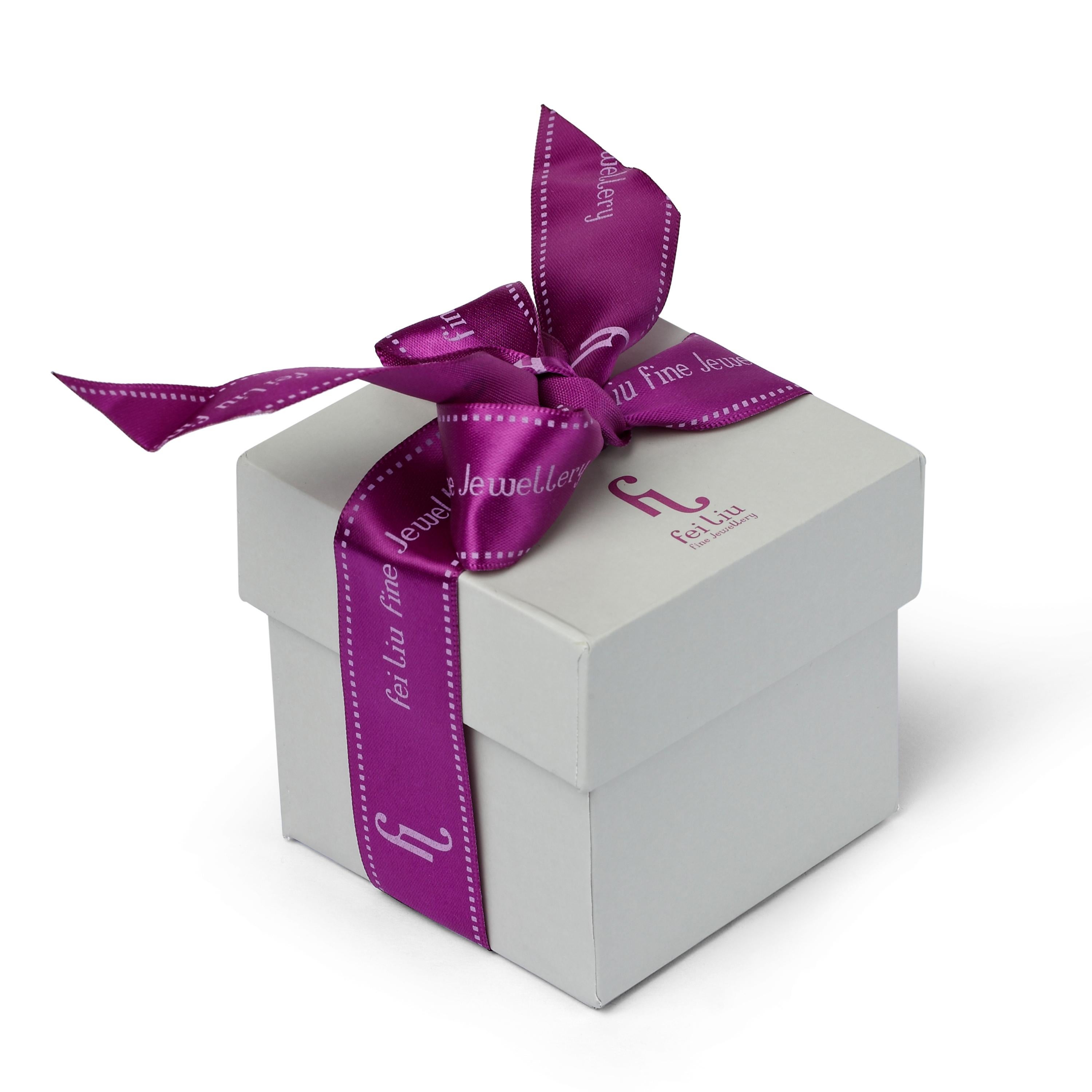 0.08ct Diamond Convex Hexagon 18 Karat White Gold Mini Pendant For Sale ...