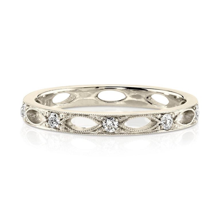 Customizable Handcrafted Alexander Old European Cut Diamond Eternity Band by Single Stone For ...
