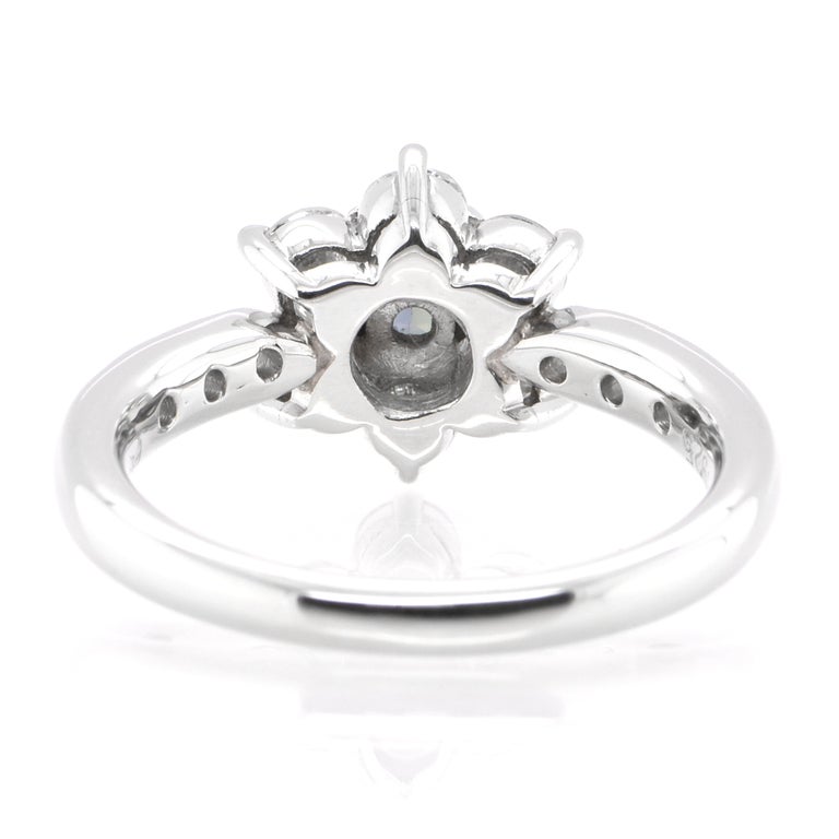 0.28 Carat Natural Color-Changing Alexandrite and Diamond Ring Set in ...