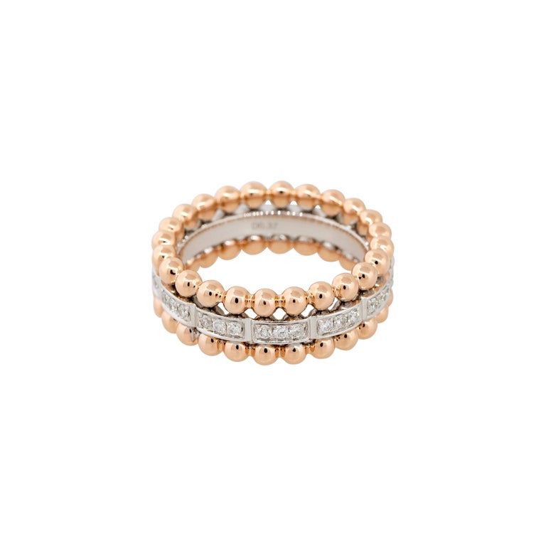 0.37 Carat Diamond 3 Row Bump Band 18 Karat In Stock For Sale at 1stDibs