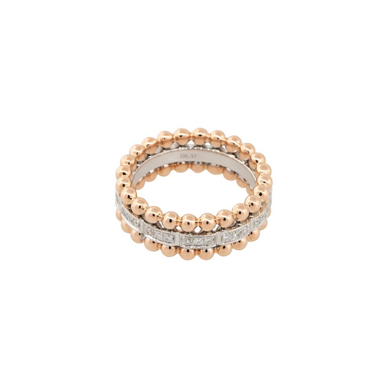 0.37 Carat Diamond 3 Row Bump Band 18 Karat In Stock For Sale at 1stDibs