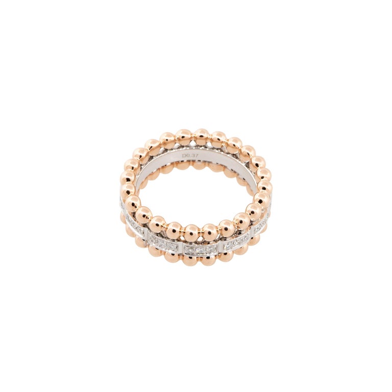 0.37 Carat Diamond 3 Row Bump Band 18 Karat In Stock For Sale at 1stDibs