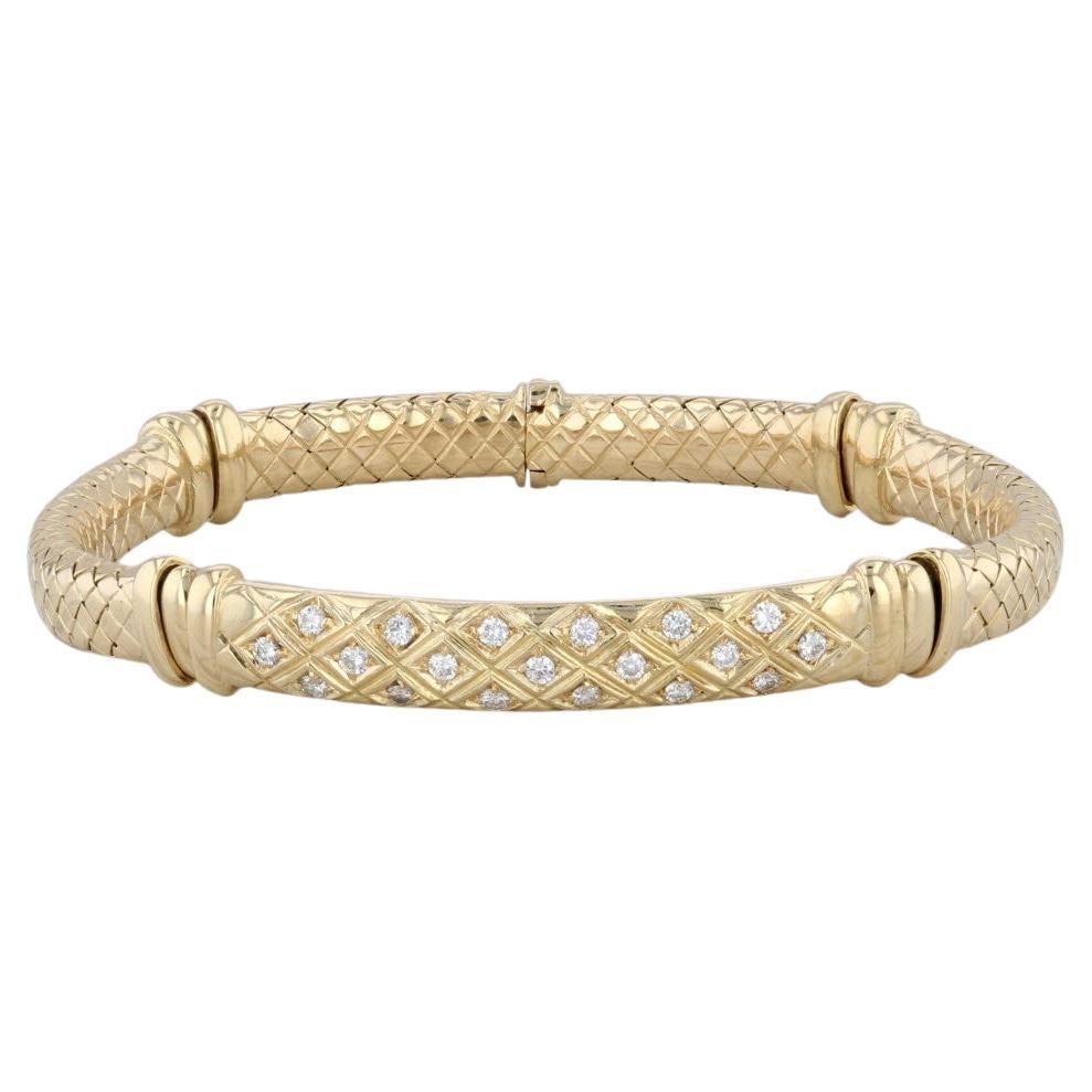 Zydo Zybert 5.50ctw Pink Sapphire Diamond Bangle Bracelet 18k Rose Gold ...