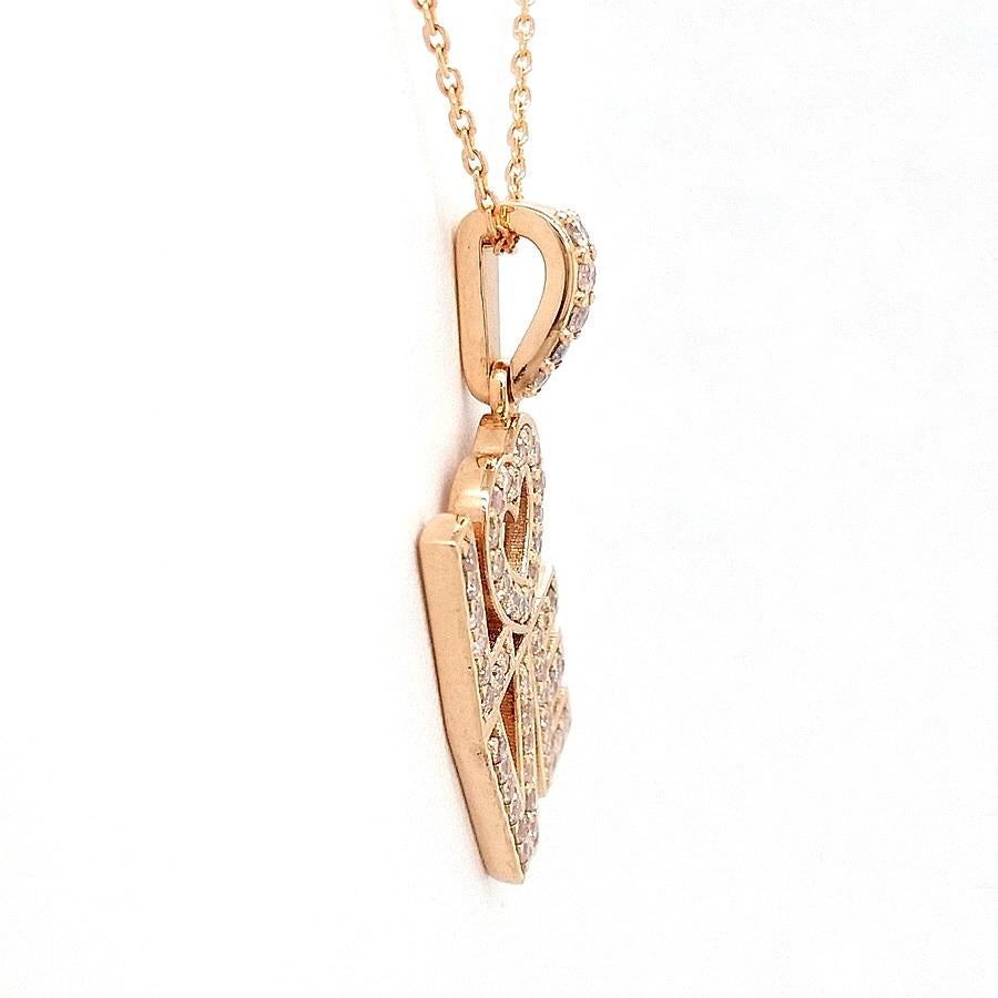 0.40ct Natural Pink Diamond Love Pendant For Sale at 1stDibs