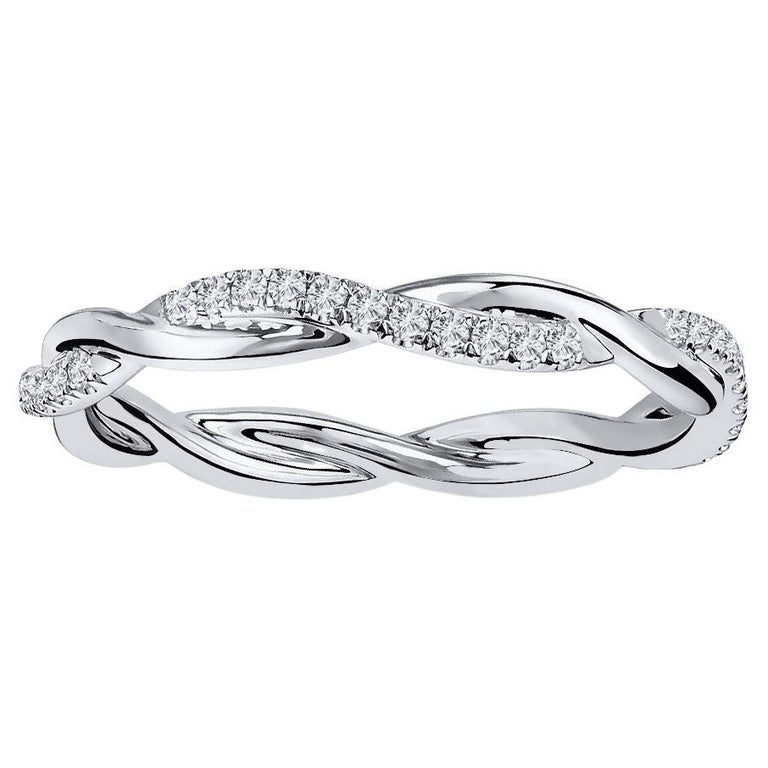 Customizable 0.42 Carat Entwined Diamond Band For Sale at 1stDibs