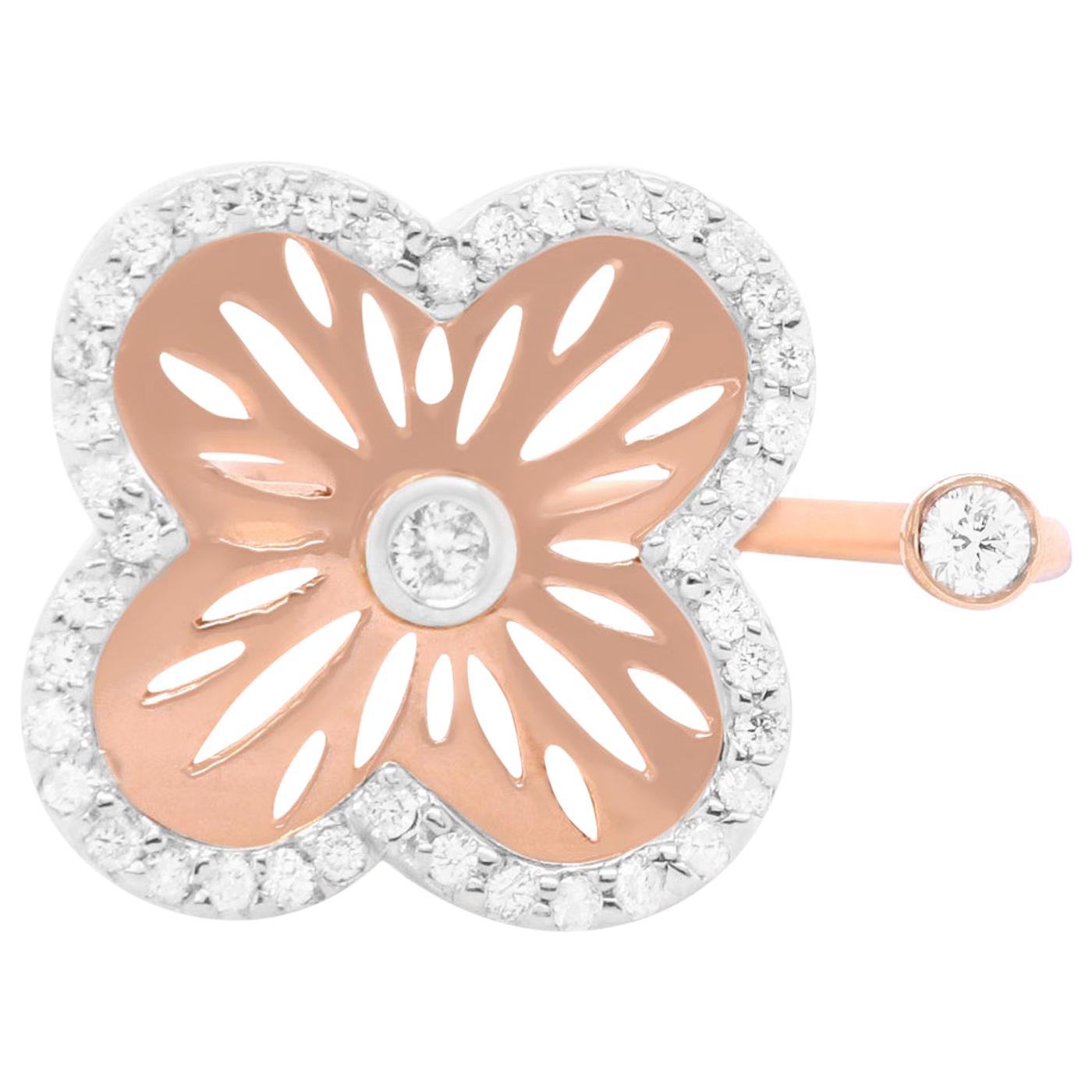 Diamond Clover Ring For Sale at 1stDibs