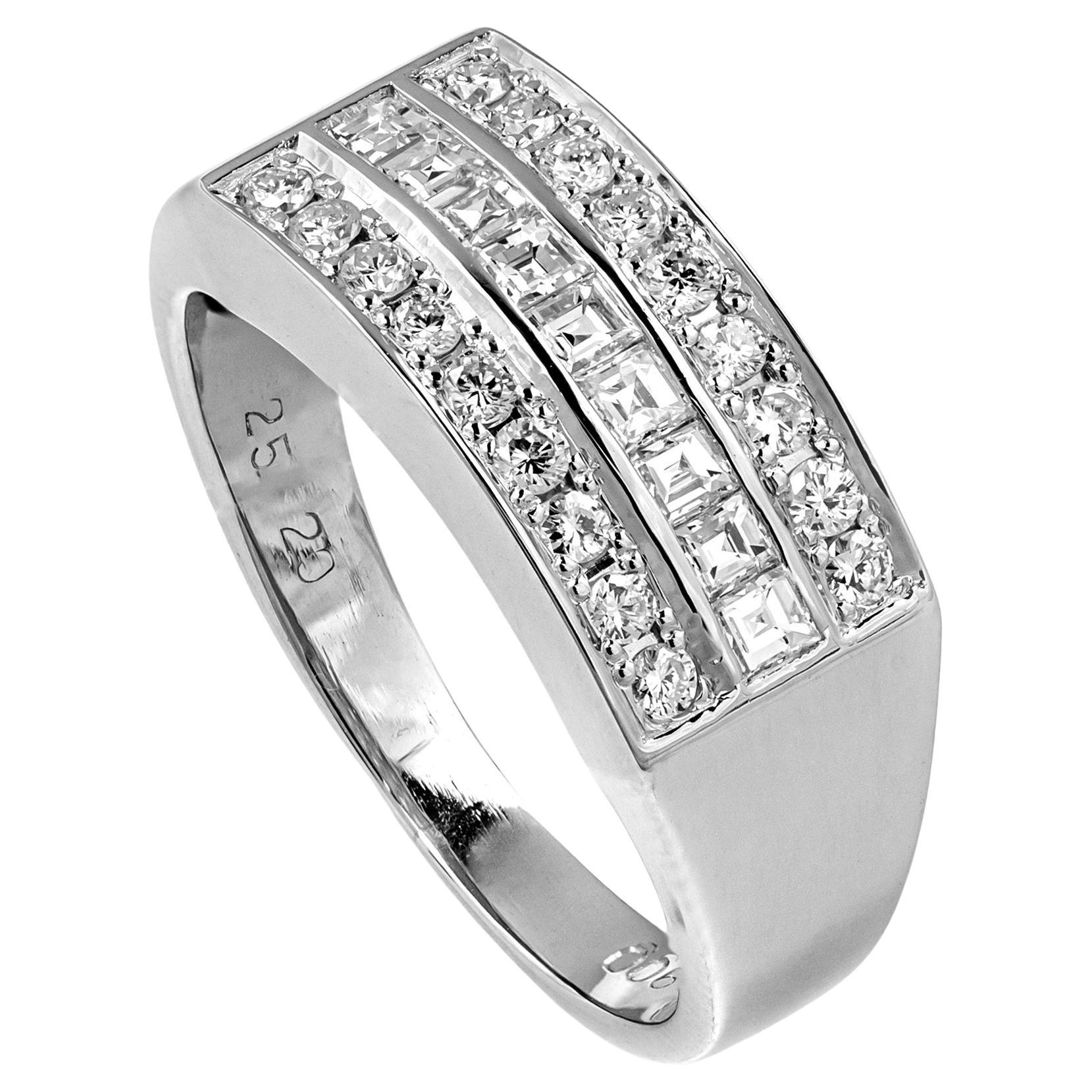 Modern Gold Ring 0.45 Carat Natural Colorless Diamond Engagement ...