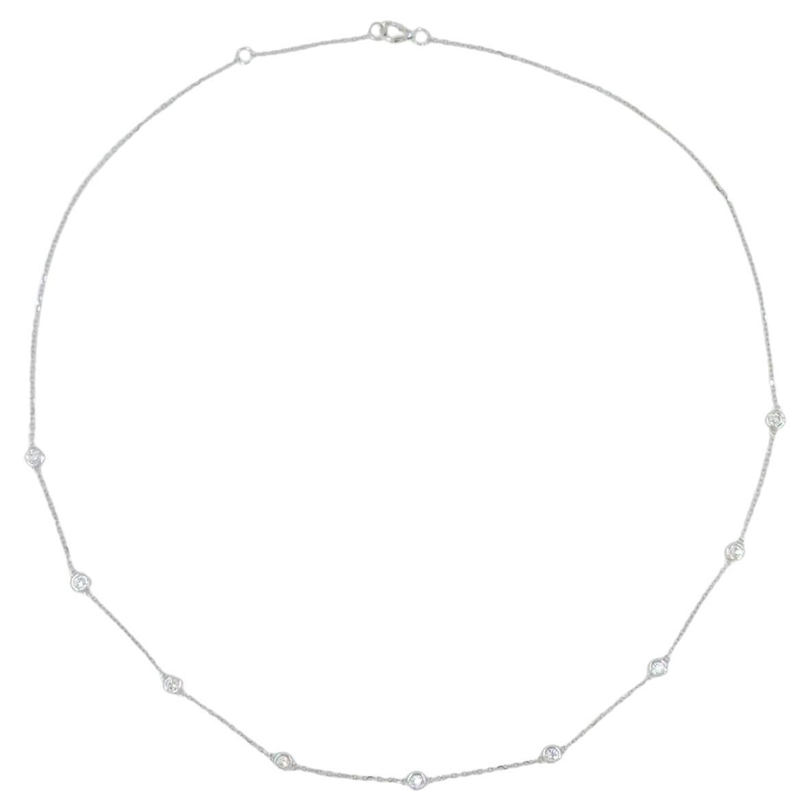Simon G. Diamonds by The Yard Double Sided Diamond Necklace For Sale at ...