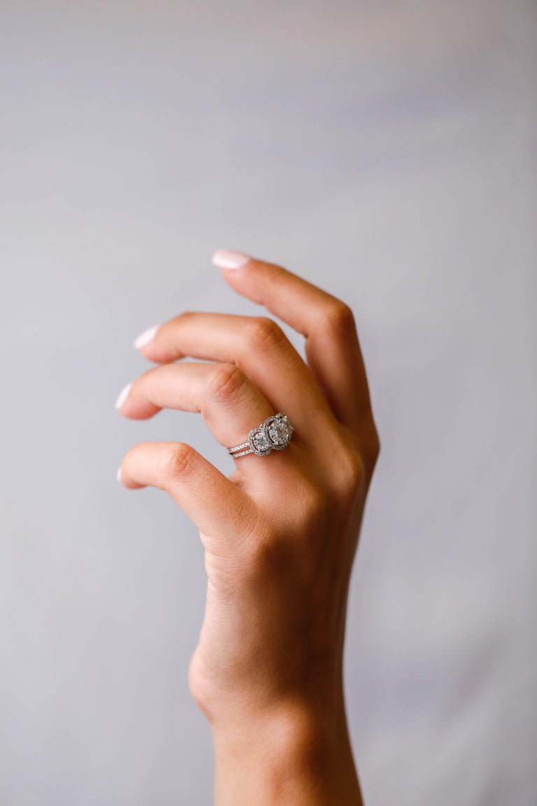 Natural 0.50 Carat Diamond Engagement Ring 14 Karat White Gold By Gregg ...