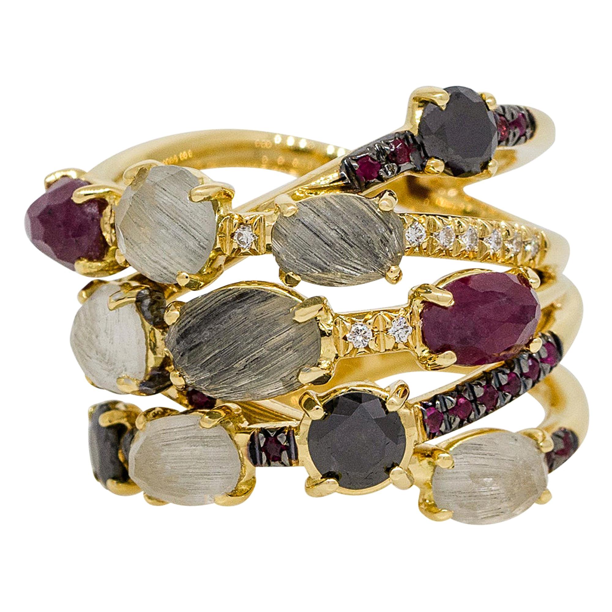 Charles Krypell Ruby and Diamond Ring For Sale at 1stDibs