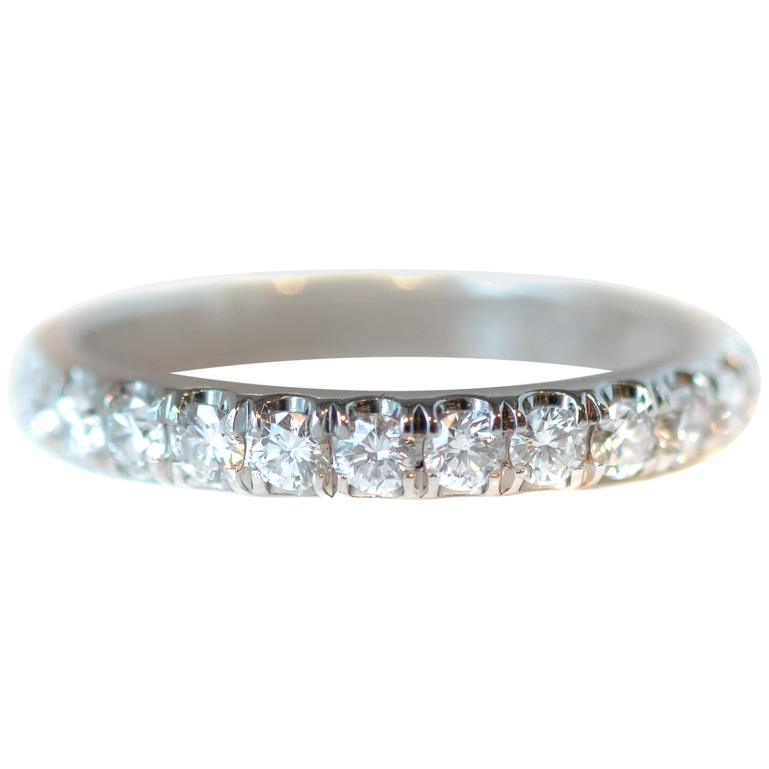 1.50 Carat Diamond Platinum Eternity Band For Sale at 1stDibs