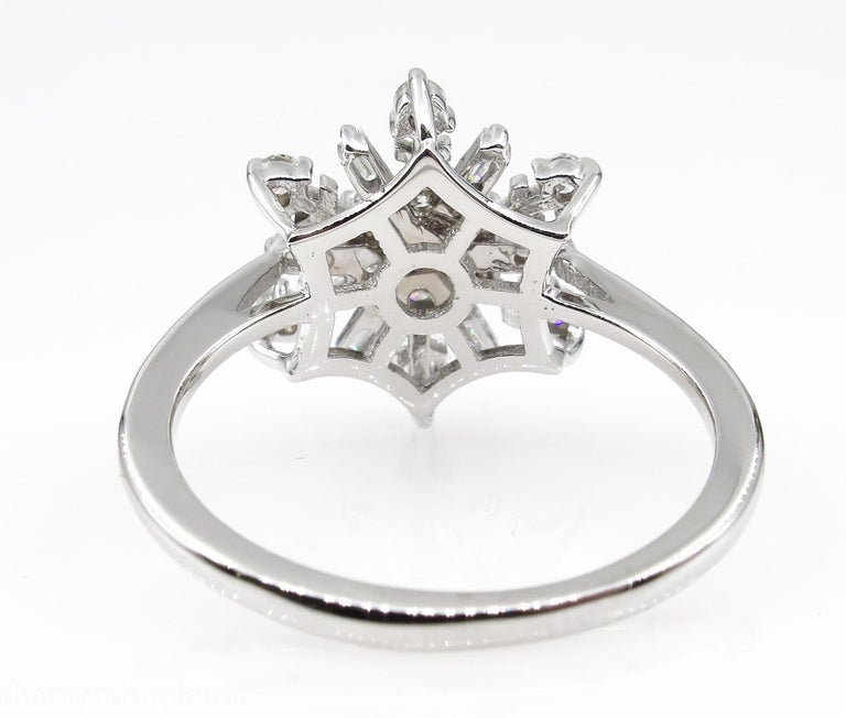 0.50ct Estate Vintage Diamond Snowflake Cluster Engagement Ring 14k ...