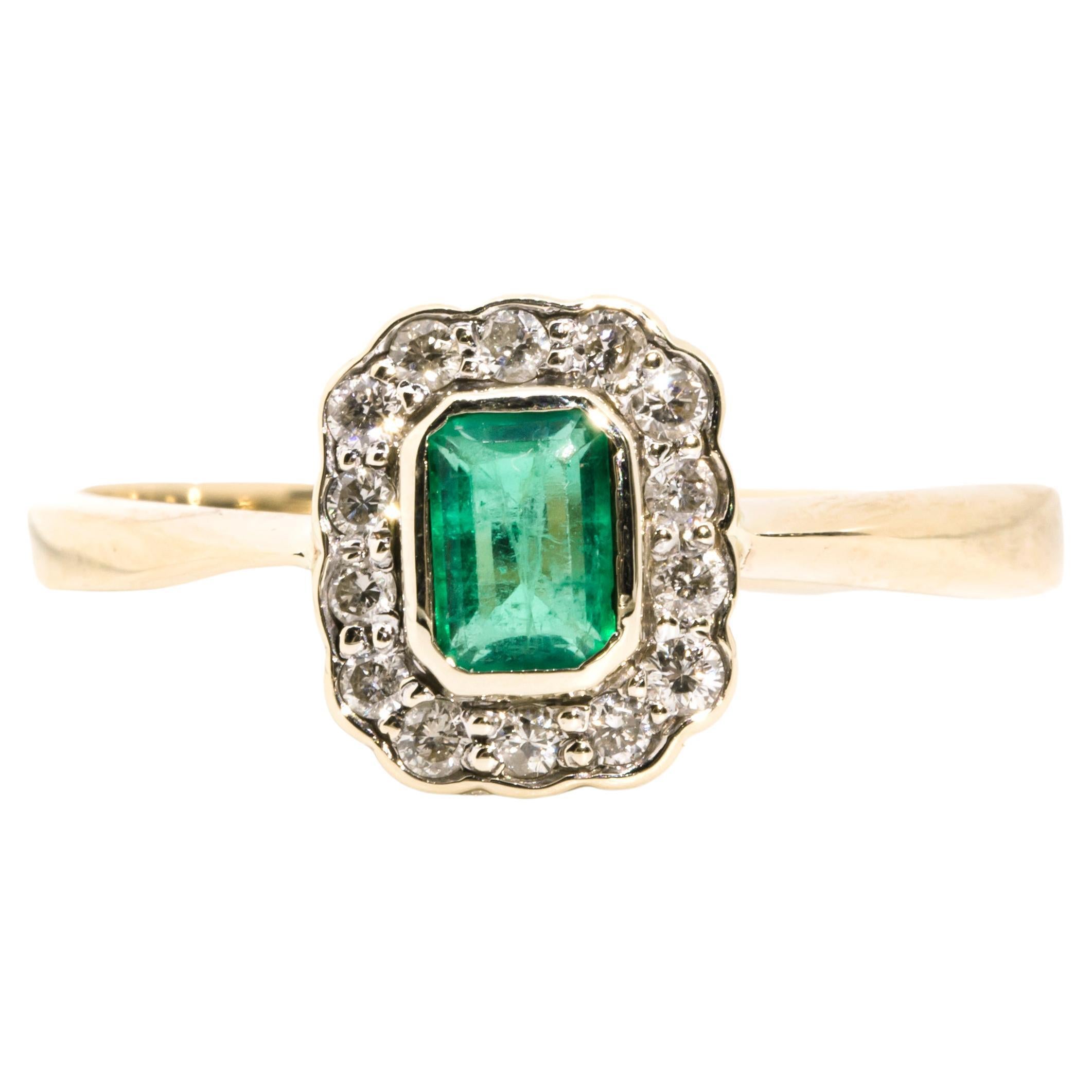 Victorian Old Cut Diamond 18 Carat Gold Platinum Cluster Ring For Sale ...