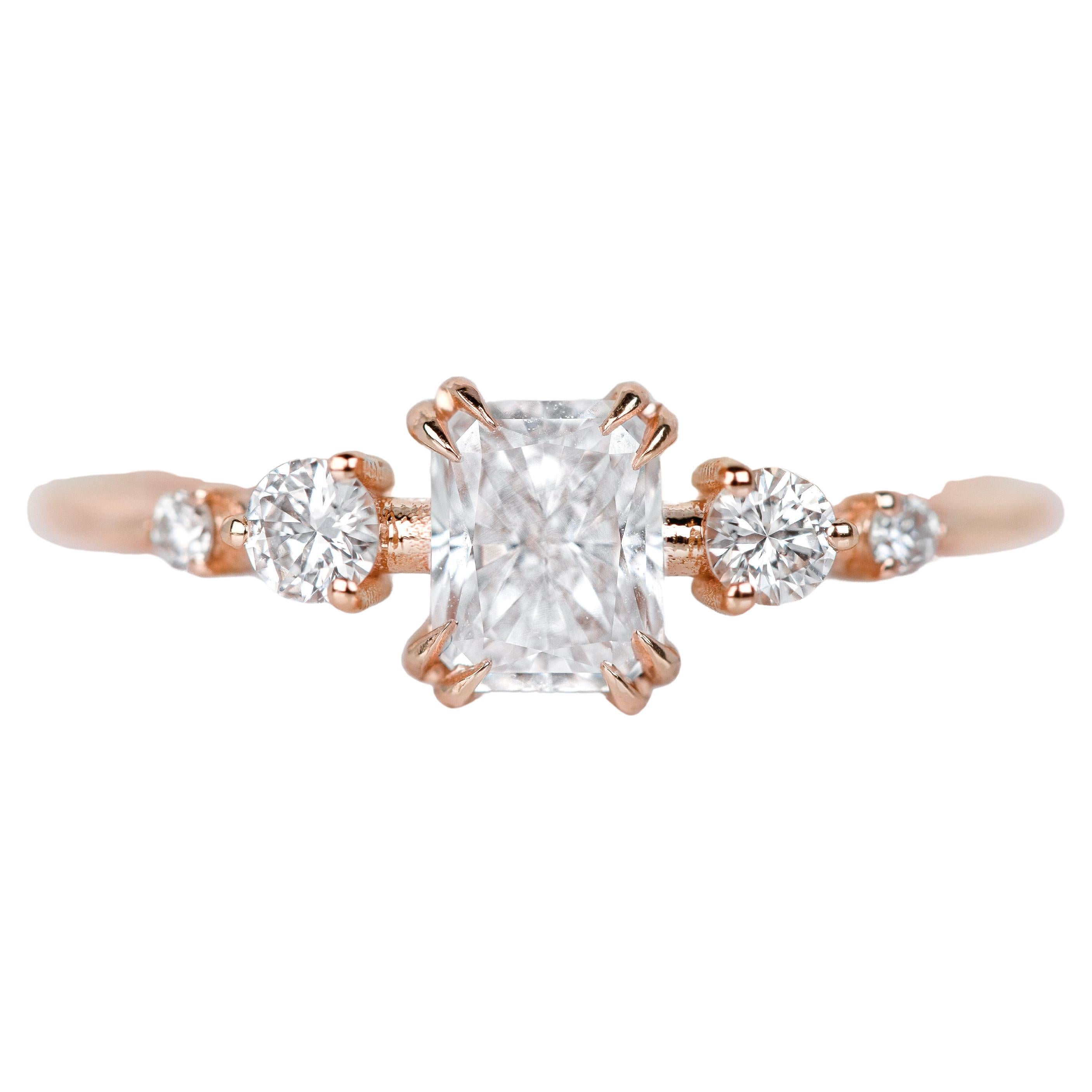 0.46 ct Heart Cut Diamond Solitaire, Diamond Solitaire Ring with Edge ...