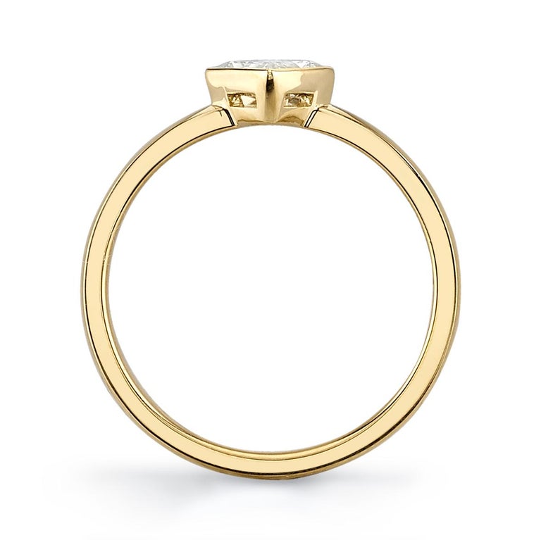 Handcrafted Wyler Lozenge Step Cut Diamond Ring by Single Stone For ...