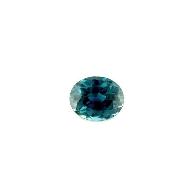 0.54ct Sapphire Untreated Vivid Green Blue Oval Cut Unheated Rare VS ...