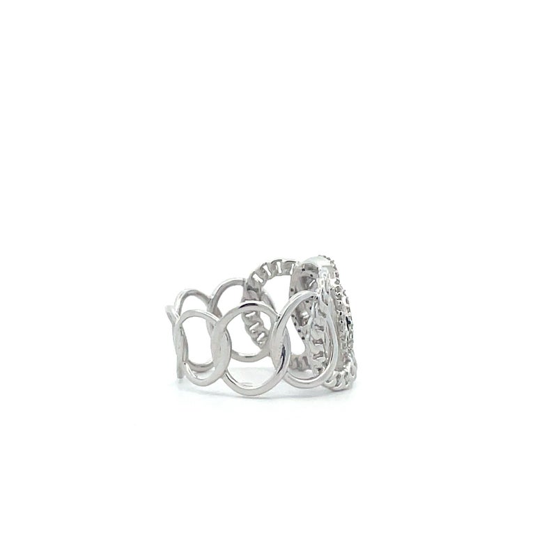 0.55ct Baguette and Round Diamond Infinity Loop Cluster Ring in 14k ...