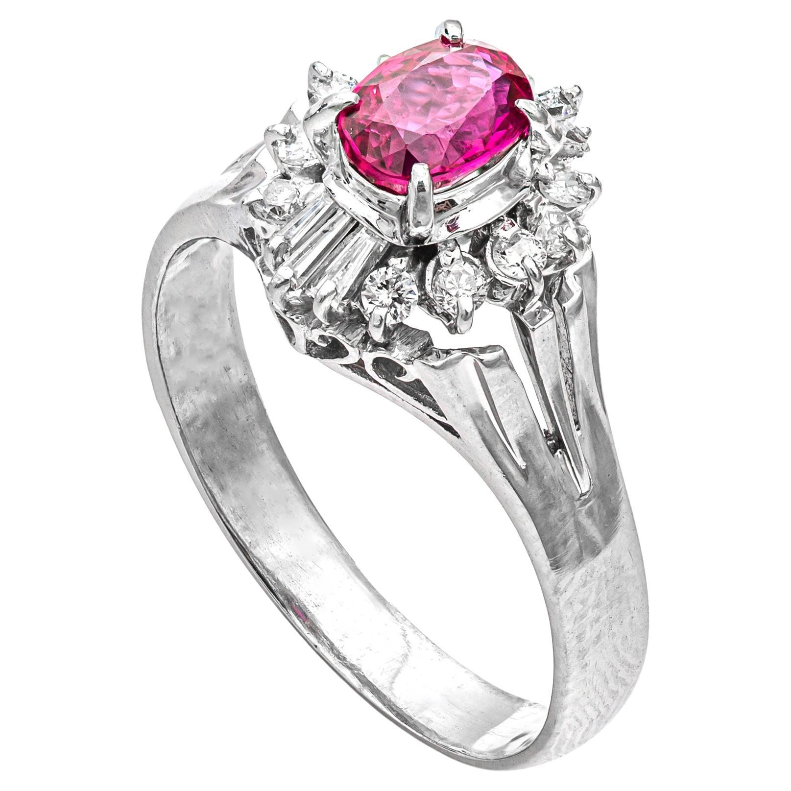 Natural 8.50 CT Ruby and Diamond Ring For Sale at 1stDibs