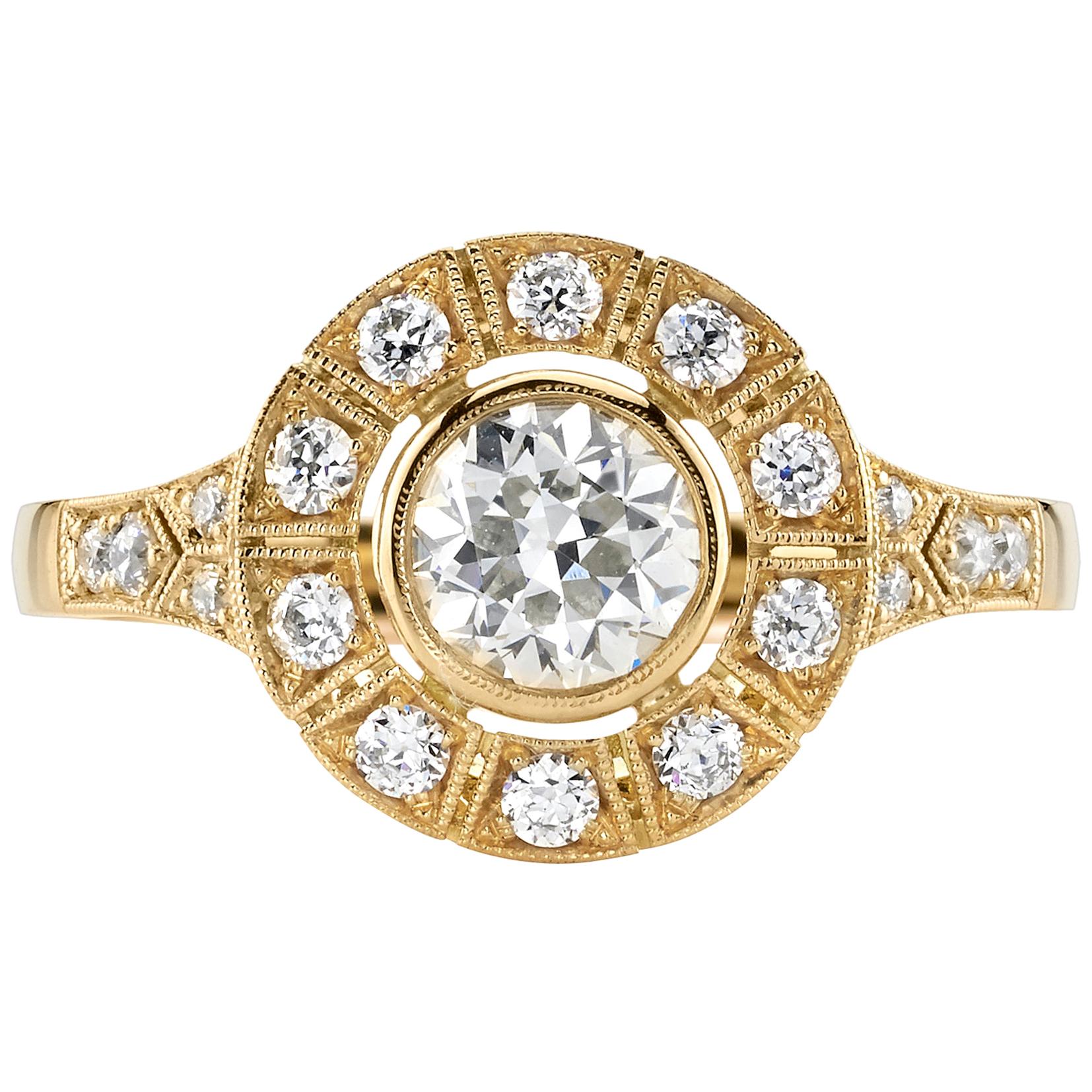 Handcrafted Colette Old European Cut Diamond Ring by Single Stone For ...