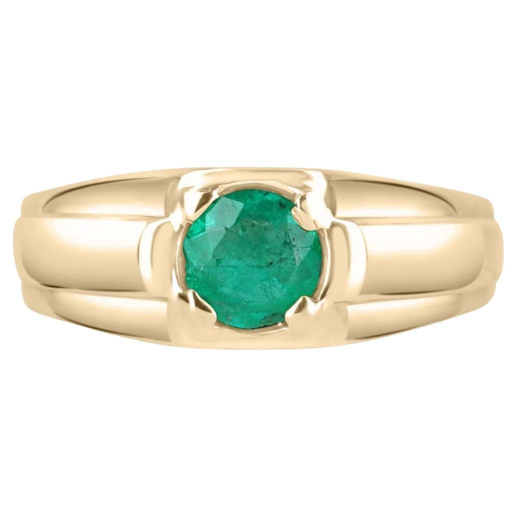 Antique Russian Diamond Solitaire Men's Ring at 1stDibs