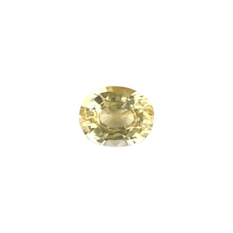 0.68ct Vivid Yellow Ceylon Sapphire Oval Cut Loose Gemstone For Sale at 1stDibs