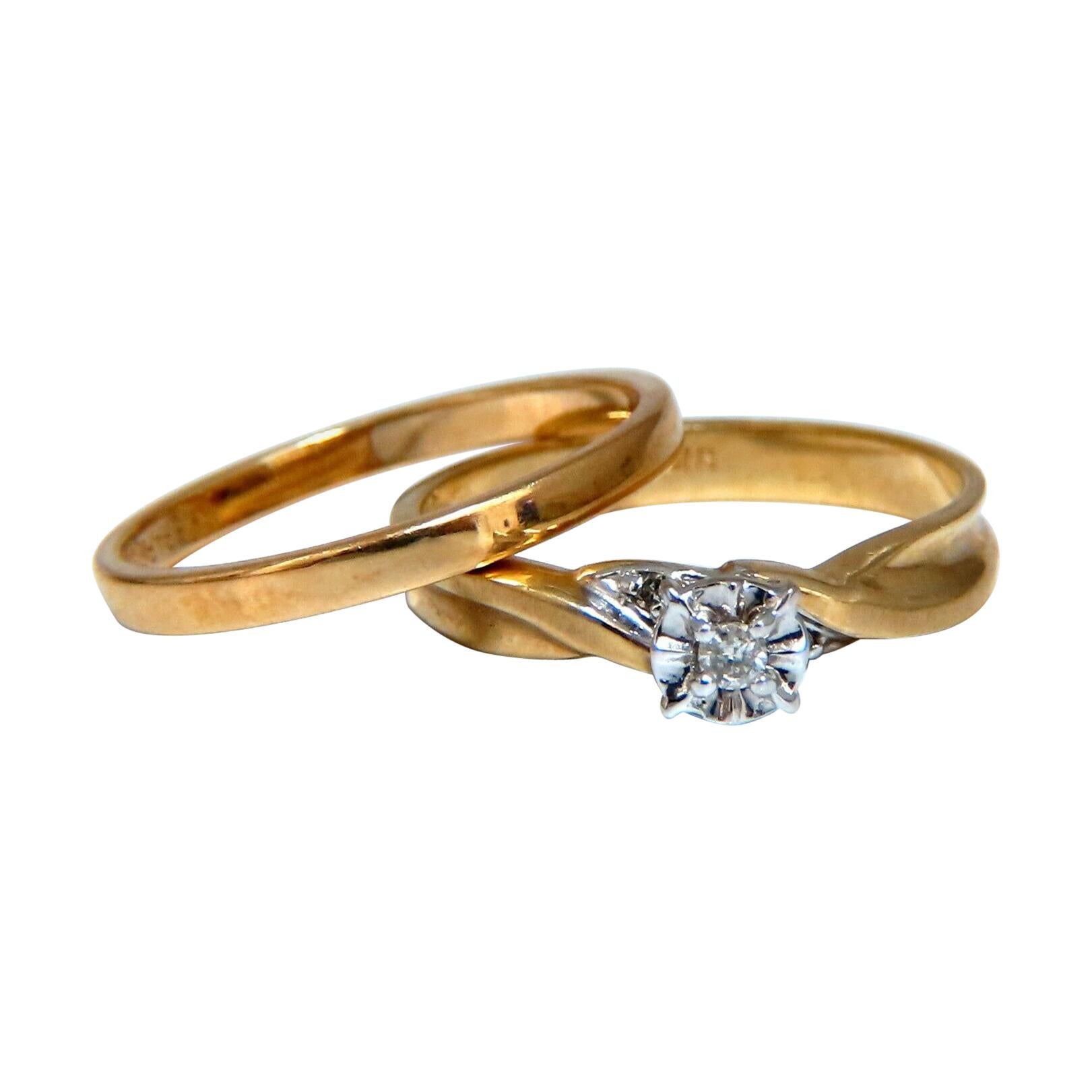 10kt .78-.85ct Diagonal Diamond Cluster Ring at 1stDibs