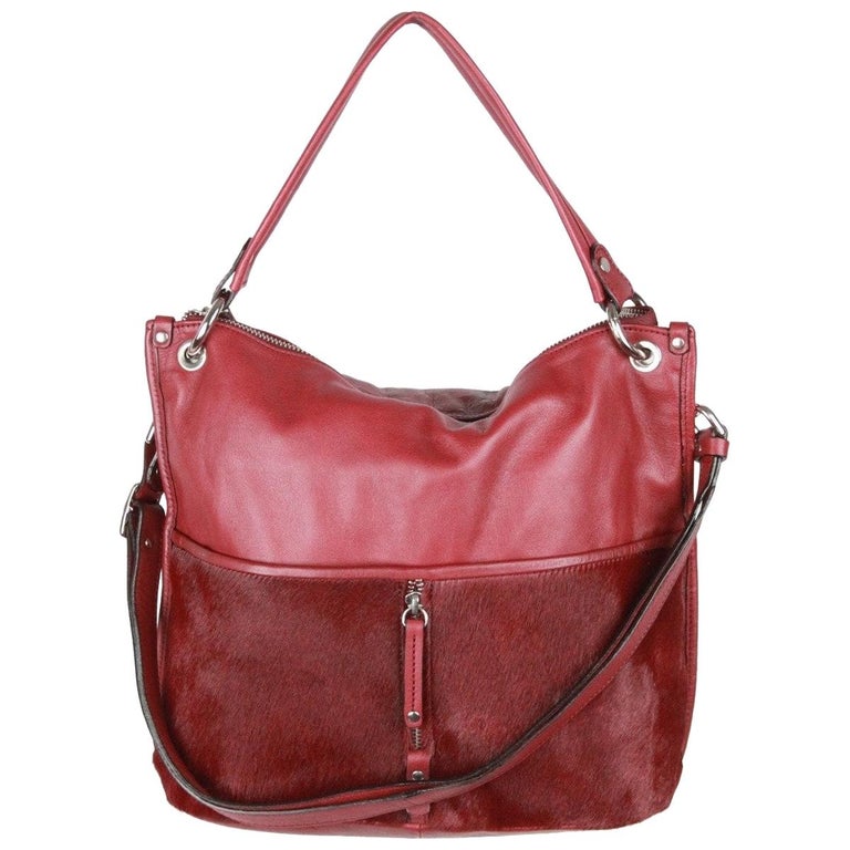Pony Hair And Leather Large Tote Purse Bag | semashow.com