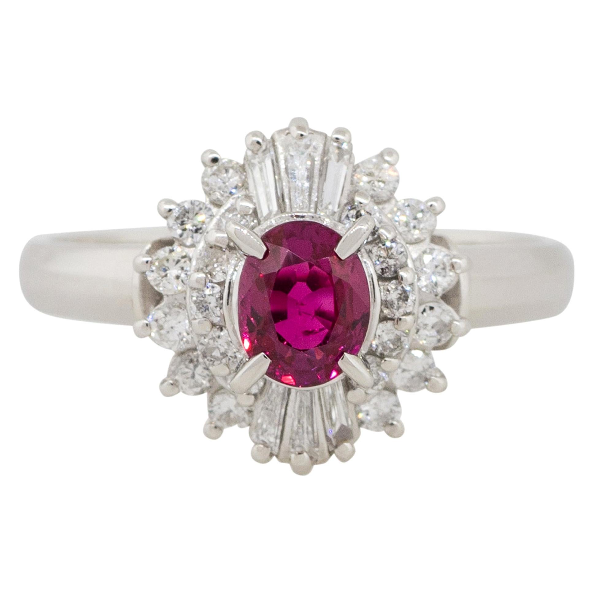 Panthere De Cartier 2.90 Carat Oval Sapphire, Diamond and Ruby Ring in ...