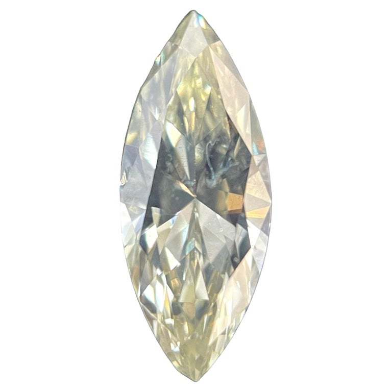 0.74 Carat Marquise Brilliant GIA Certified N Color Si1 Clarity Diamond ...