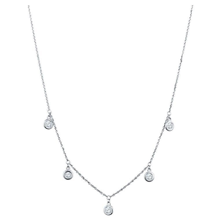 Rivera Necklace with 17.61 Carat Total Weight in Round Diamonds For ...