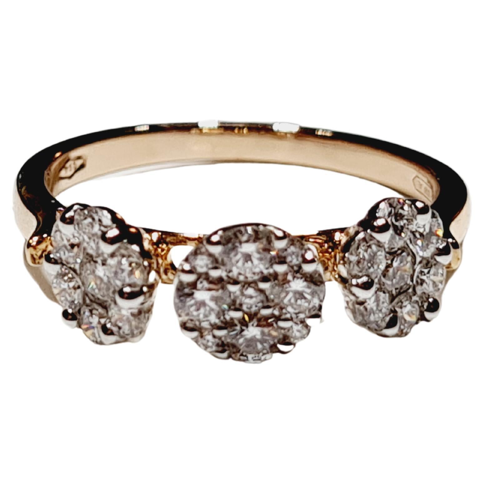 Marcel Salloum 9.7 Ct Green Tourmaline Diamond Three Stone Ring in 18 ...