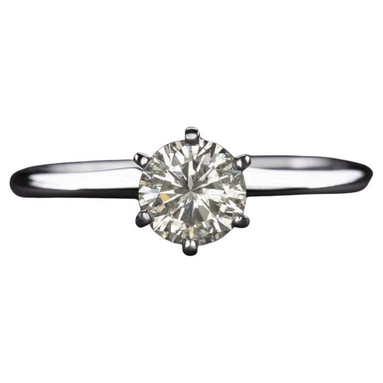 0.75 Carat Diamond Engagement Ring Round Brilliant Cut Solitaire For ...