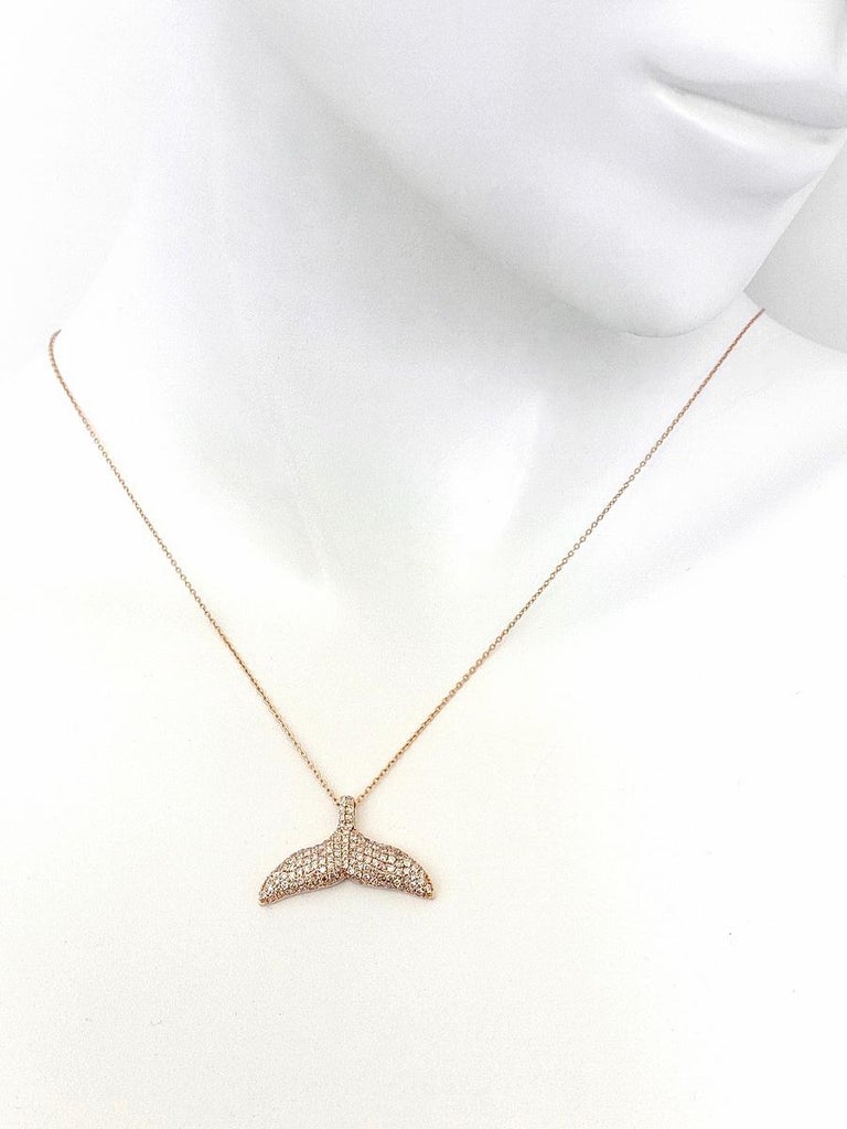 * No Reserve Price* 0.75ct Natural Pink Diamond Mermaid Tail Pendant ...