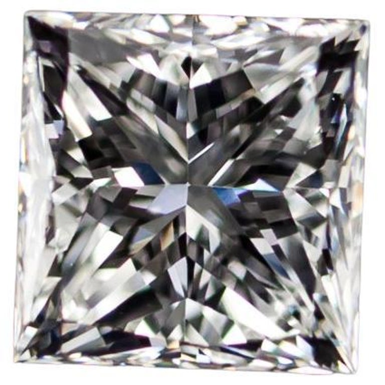0.76 Carat Loose E / VS1 Princess Cut Diamond GIA Certified For Sale at ...