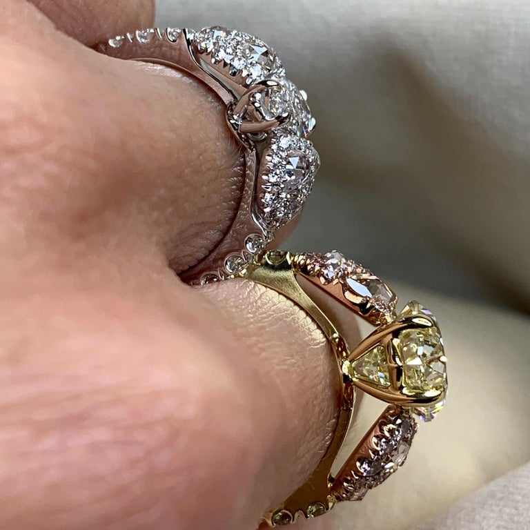 0.80 Carat E Loupe Clean Marquise Shape Diamond Pave Ring For Sale at ...