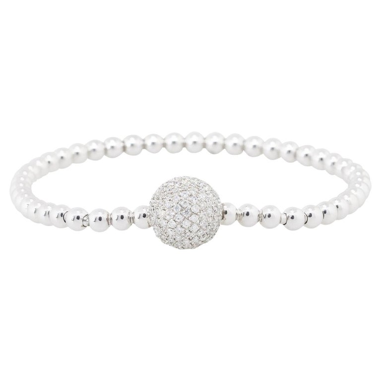 0.83 Carat Diamond Ball Flexible Bangle 18 Karat in Stock For Sale at ...